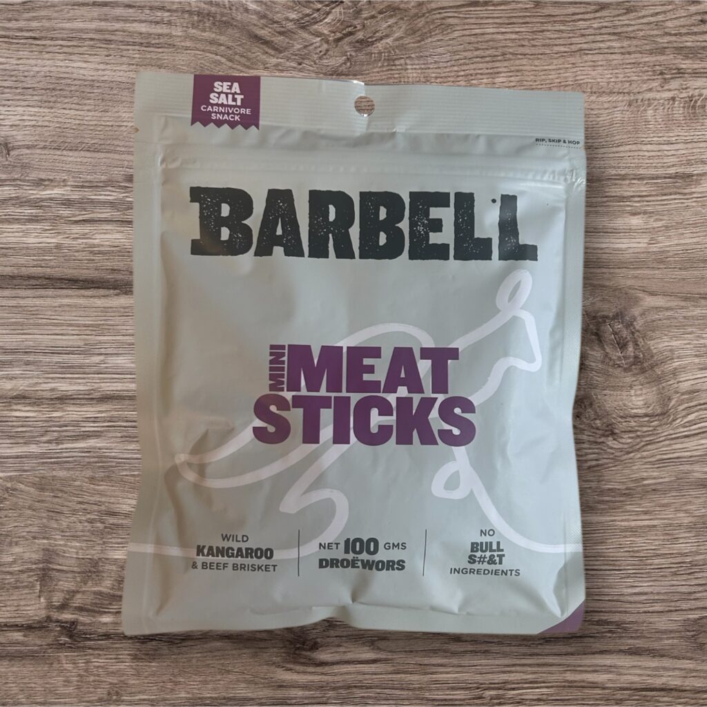 Barbell- mini meat sticks Kangaroo and beef Droëwors - Tender Gourmet ...